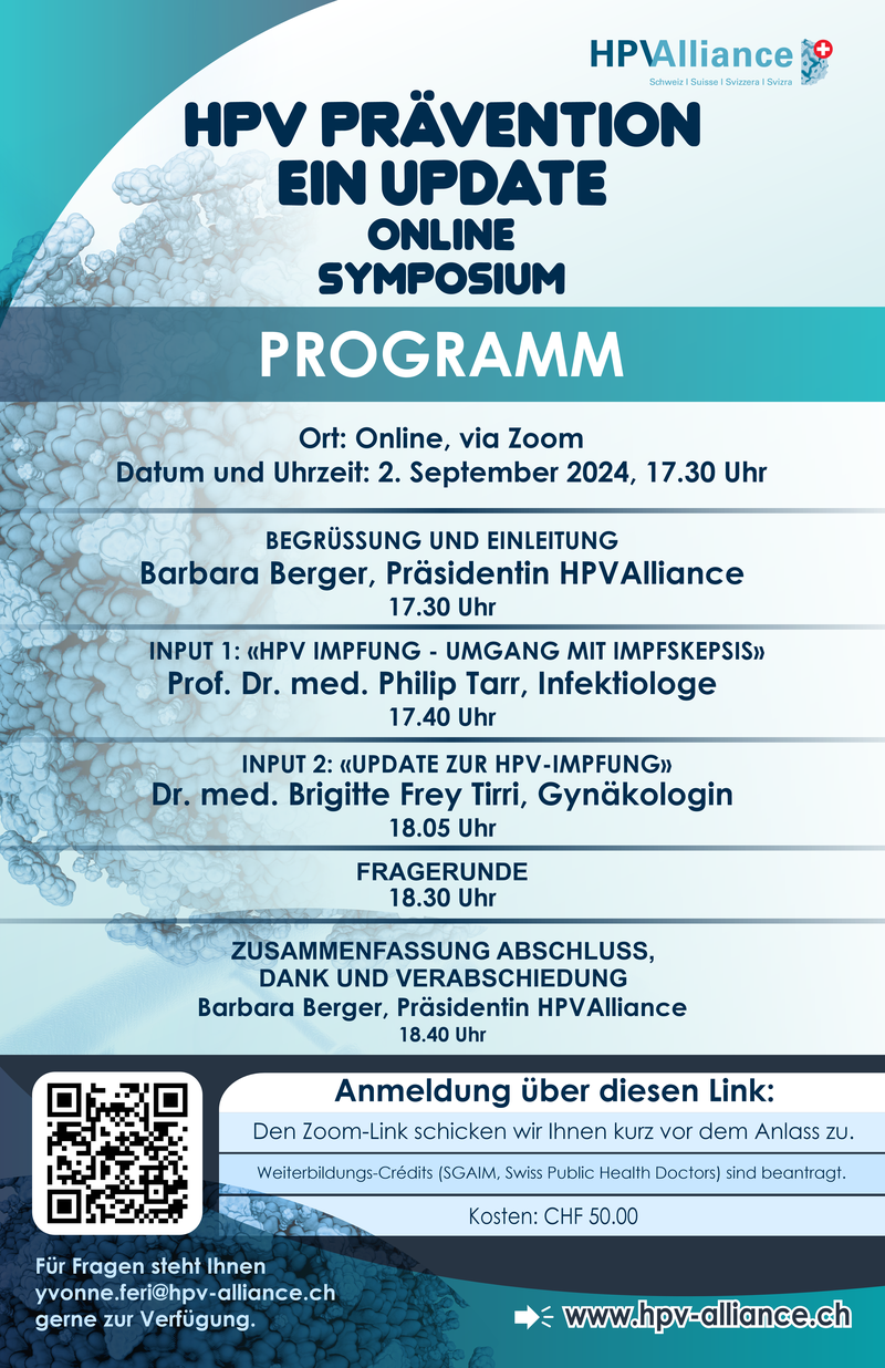 02.09.2024: Online Symposium HPV Alliance - Public Health Schweiz